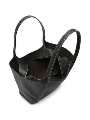 TOD'S Timeless Small Leather Shopping Bag - Black
