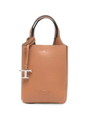 TOD'S Micro Handbag With T-pendant - Brown