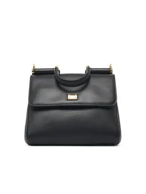 Dolce & Gabbana Small 'my Sicily' Leather Bag - Black