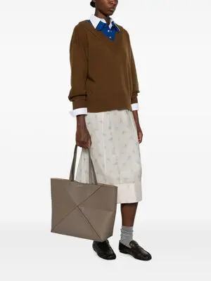 Loewe Puzzle Fold Large Leather Tote - Multicolor