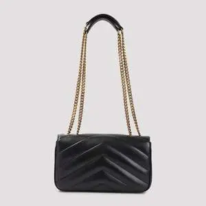 Saint Laurent Leather Lou Lou Bag - Black