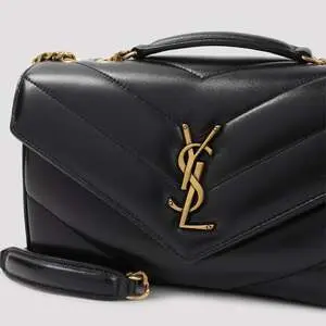Saint Laurent Leather Lou Lou Bag - Black
