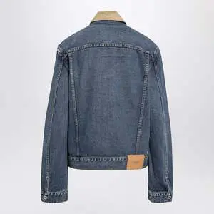 JW Anderson Mid-wash Denim Jacket With Contrast Corduroy Collar - Blue
