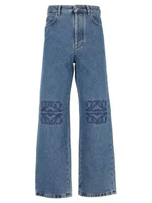 Loewe Anagram Embroidered Baggy Denim Jeans