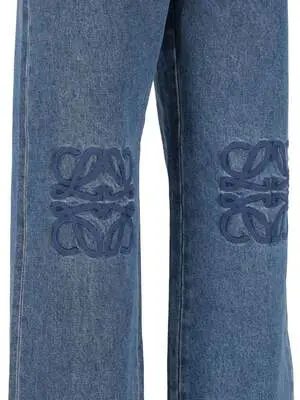 Loewe Anagram Embroidered Baggy Denim Jeans
