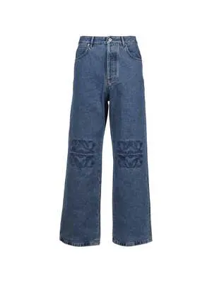 Loewe Anagram Embroidered Baggy Denim Jeans