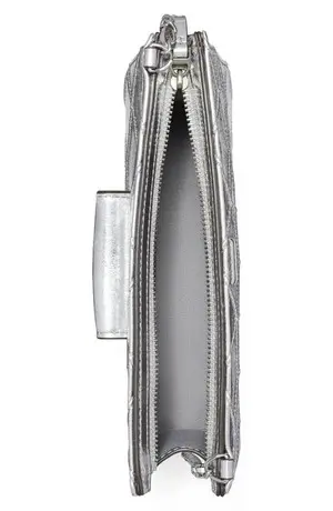 Tory Burch Mini Fleming Quilted Leather Wallet On A Chain