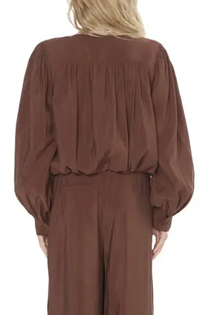 CIEBON Donna Balloon Sleeve Bomber Jacket