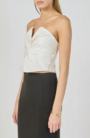Endless Rose Twist Knot Cropped Tube Top