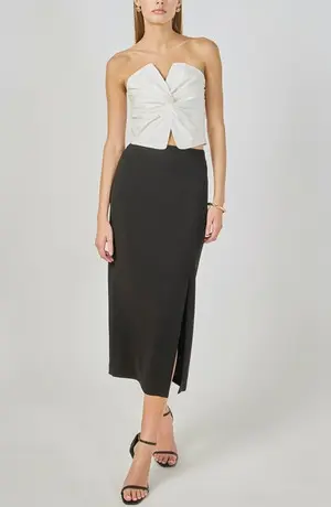 Endless Rose Twist Knot Cropped Tube Top