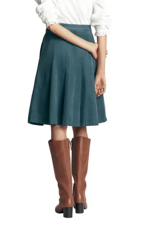 Boden Flippy Corduroy Pleated Mini Skirt