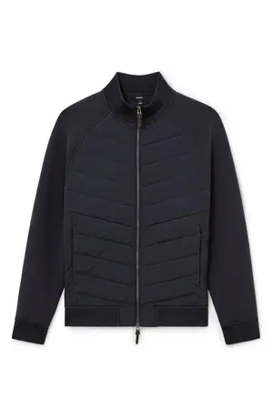 REISS Calvorn Quilted Hybrid Jacket