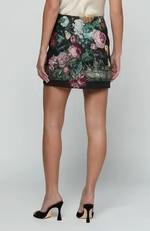 L'Agence Marseille Floral Tapestry Mini Skirt