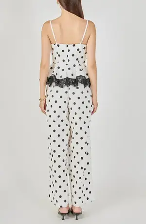 Endless Rose Polka Dot Peplum Jumpsuit