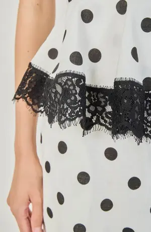 Endless Rose Polka Dot Peplum Jumpsuit
