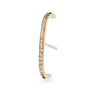 ZOHREH White Sapphire Pave Suspender Earring 14k Vermeil - Gold