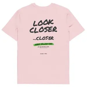 ANCHOR & CREW Cotton Small Print Annotations Organic Cotton T-shirt - Pink