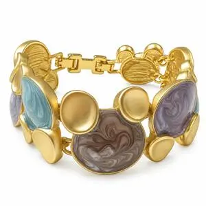 BY OZGE Gold-plated Enamel Bracelet - Blue/gold/white
