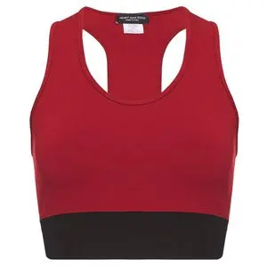 HEART AND SOUL Black / Red / Neutrals Rhubarb/black Brb Activewear Top - Black/red