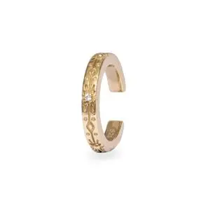 ZOHREH White Sapphire Starburst Ear Cuff 14k Vermeil - Gold