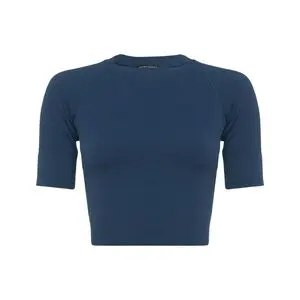 HEART AND SOUL Space Infinity Activewear Crop Top - Blue