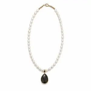 ORIGIN OF HEARTS Eclipse Pendant Necklace - Blue/gray/yellow