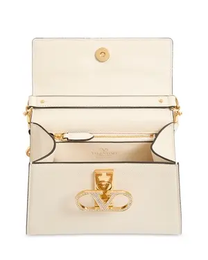 Valentino Garavani Small Leather Top Handle Bag - Light Ivory