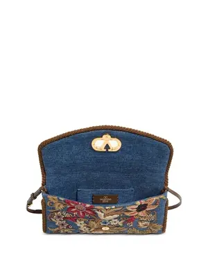 Valentino Garavani Devain Vlogo Small Embroidered Shoulder Bag