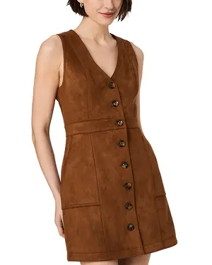 French Connection Laney Faux Suede Pocket Dress