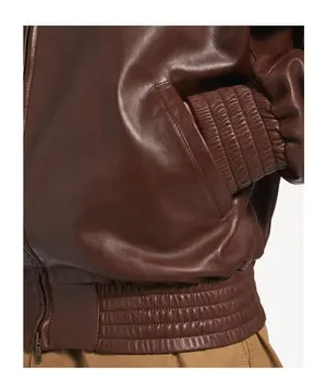 Balenciaga High Collar Bomber In Castor