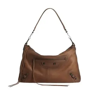 Balenciaga Men's Le City Moto Bag Medium In Caramel Caramel Color