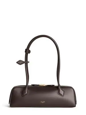 Alaïa Alaïa Le Teckel Medium Shoulder Handbag With Elongated Silhouette And Double Zip Brown