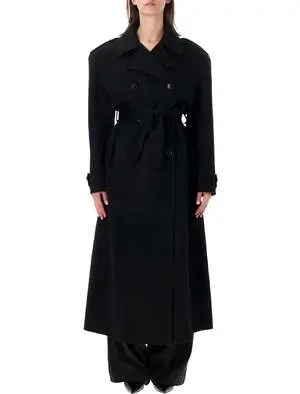 THE FRANKIE SHOP Double-breasted Belted Wool-cashmere Coat