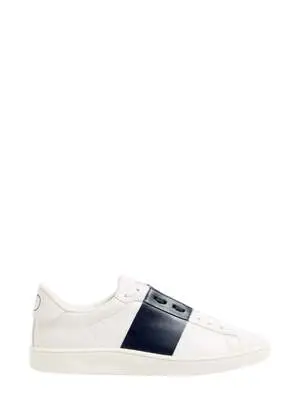 Valentino Garavani Open Royco Sneaker In Calf Leather With Nappa Band And Logo Heel - White