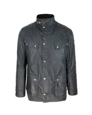 BARBOUR INTERNATIONAL Waxed Cotton Jacket With Stand Collar - Sage