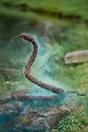 TERRAIN Rattan Ve Coiled Snake - Brown