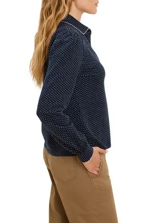 NIC+ZOE Derby Dot Polo Top