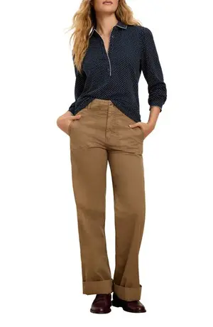 NIC+ZOE Derby Dot Polo Top