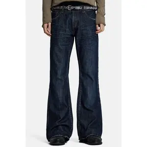 JADED LONDON Coated Jude Flare Leg Jeans - Denim
