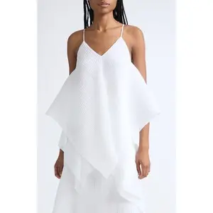 JW Anderson Pleated Handkerchief Hem Camisole - White