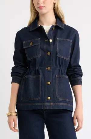 Treasure & Bond Cinched Waist Denim Jacket