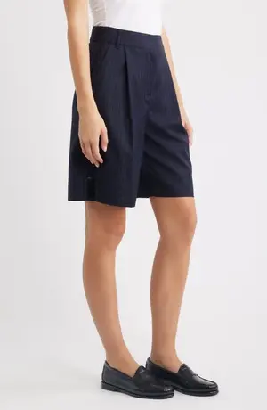 ROWING BLAZERS Pinstriped Tailored Bermuda Shorts