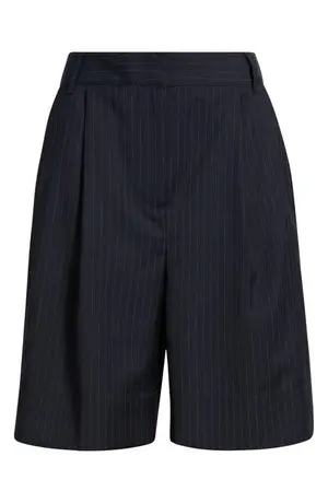 ROWING BLAZERS Pinstriped Tailored Bermuda Shorts