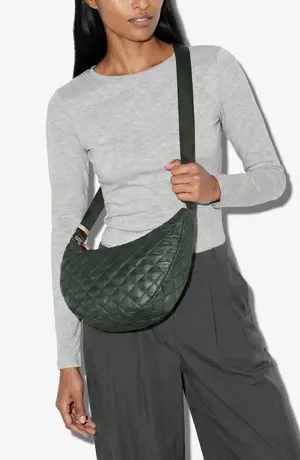 Mz Wallace Small Metro Smile Quilted Nylon Crossbody Bag