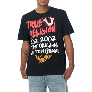 True Religion Bulldog Graphic T-shirt - Jet Black