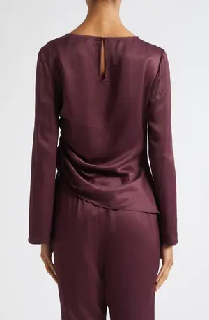 TOCCIN Cilina Long Sleeve Ruched Top