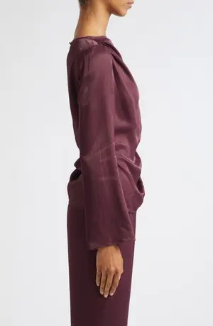 TOCCIN Cilina Long Sleeve Ruched Top