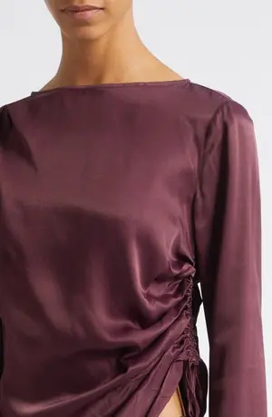 TOCCIN Cilina Long Sleeve Ruched Top