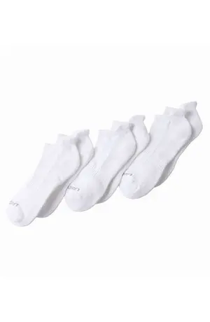 LANDS' END 3-pack Half Cushion Sport Low Cut Socks - White
