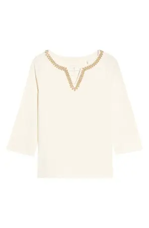Tommy Bahama Ashby Isles Soutache Split Neck Top